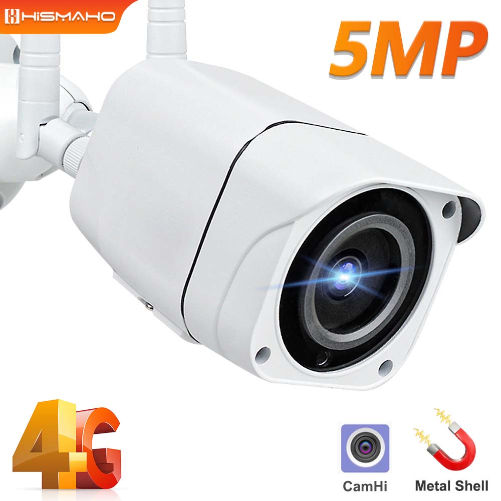 Camhi 4G Security Camera 5MP WiFi Outdoor Metal Bullet IP Cam 1080P HD ...