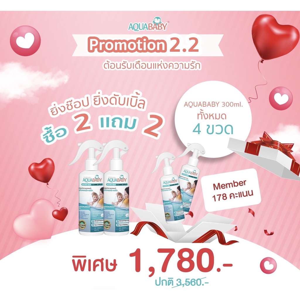 สเปรย์ทำความสะอาดผิวกายสำหรับเด็ก AQUABABY NATURE AQUA CLEANING SPRAY | Shopee Thailand