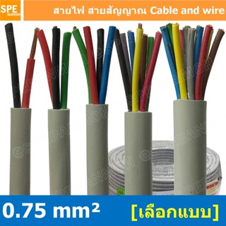 [ 2 เมตร ] SJK 0.75 Sq.mm. 2C 3C 4C 5C 6C 7C 8C 10C 12C ขนาดสาย 0.75 Sq ...