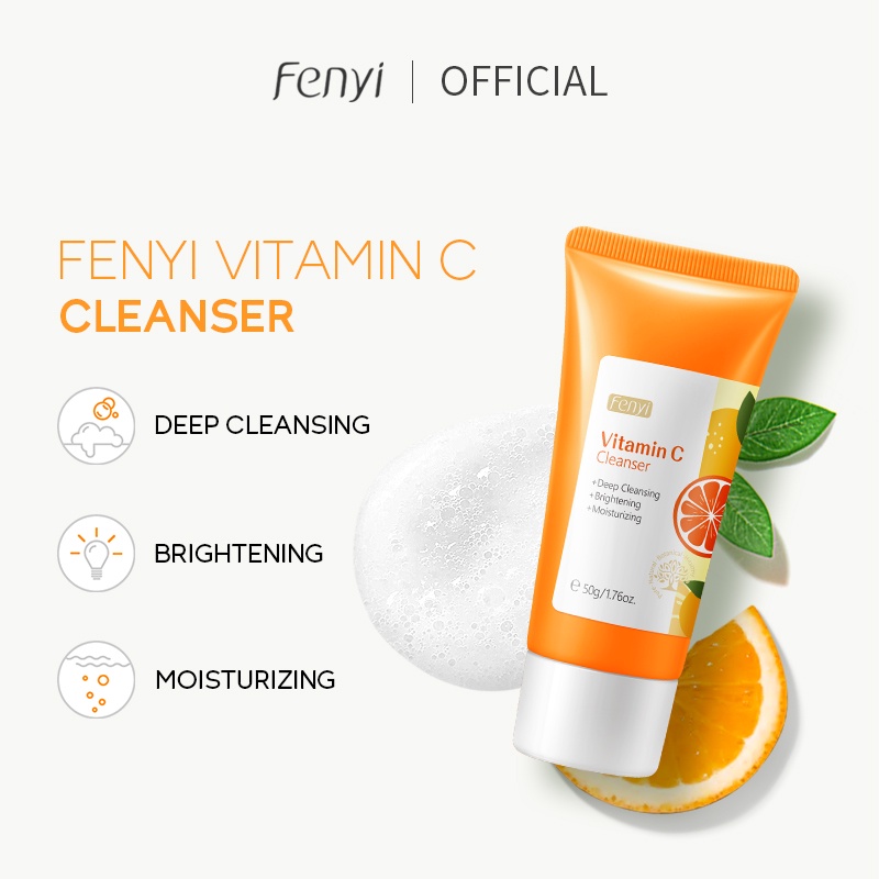 Fenyi คลีนเซอร์วิตามินซี ทําความสะอาดผิวหน้าอย่างล้ําลึก ให้ความชุ่ม ...