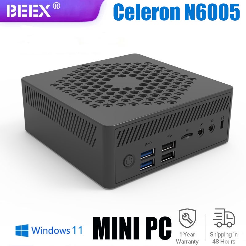 193 BEEX Fanless Intel Pentium N6005 Windows 11 Mini PC DDR4 8GB 128GB ...