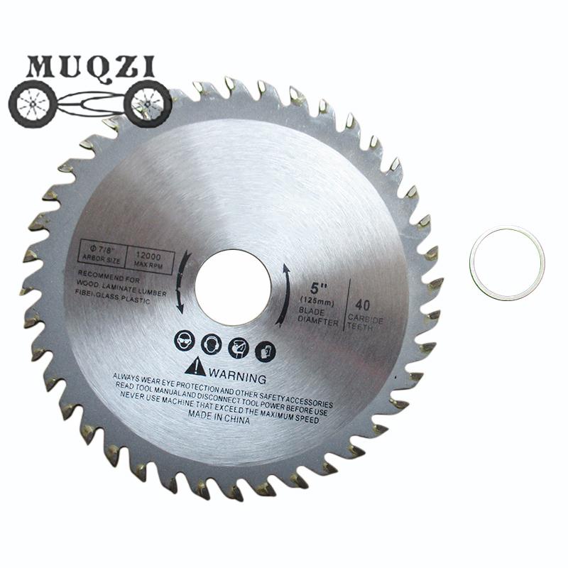 5 Inch Table Cutting Disc For Wood Carbide Tipped 1" Bore 40 Teeth Max ...