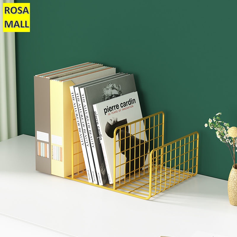 Ins Simple desktop small bookshelf net red iron bookstand ...