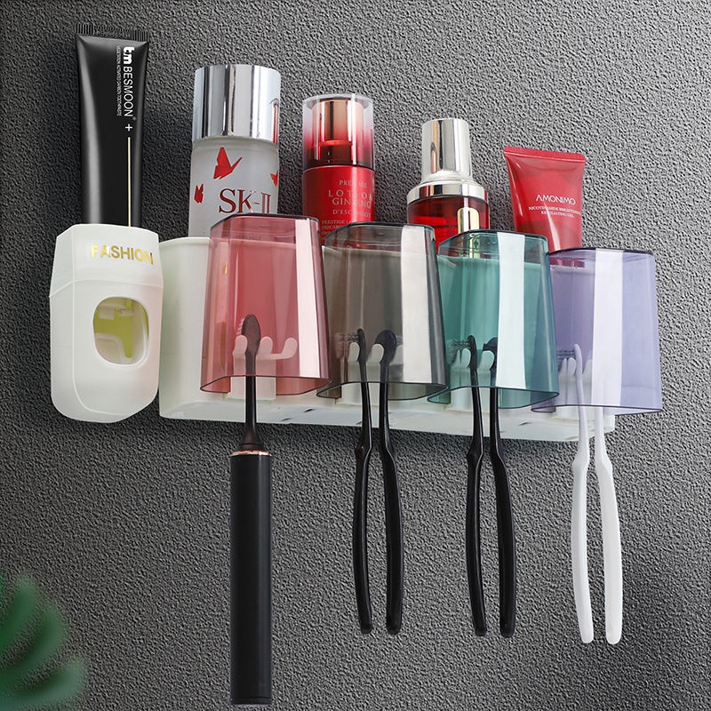 [RB] Toothbrush Rack Automatic Squeezing Toothpaste Artifact Lazy Home ...