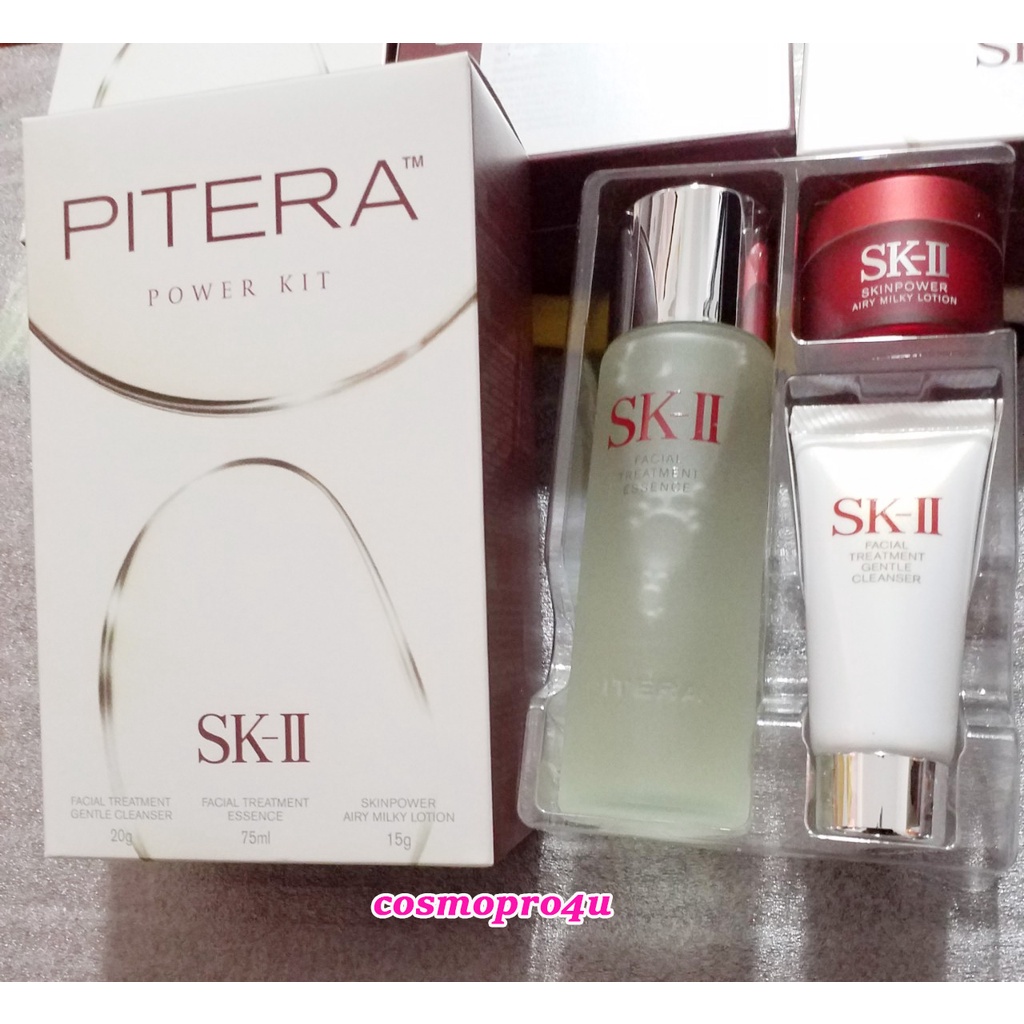 (set ผิวมัน 2022) SK-II Pitera Power Kit 3 ชิ้น โฟมล้างหน้า 20ml น้ำตบ ...
