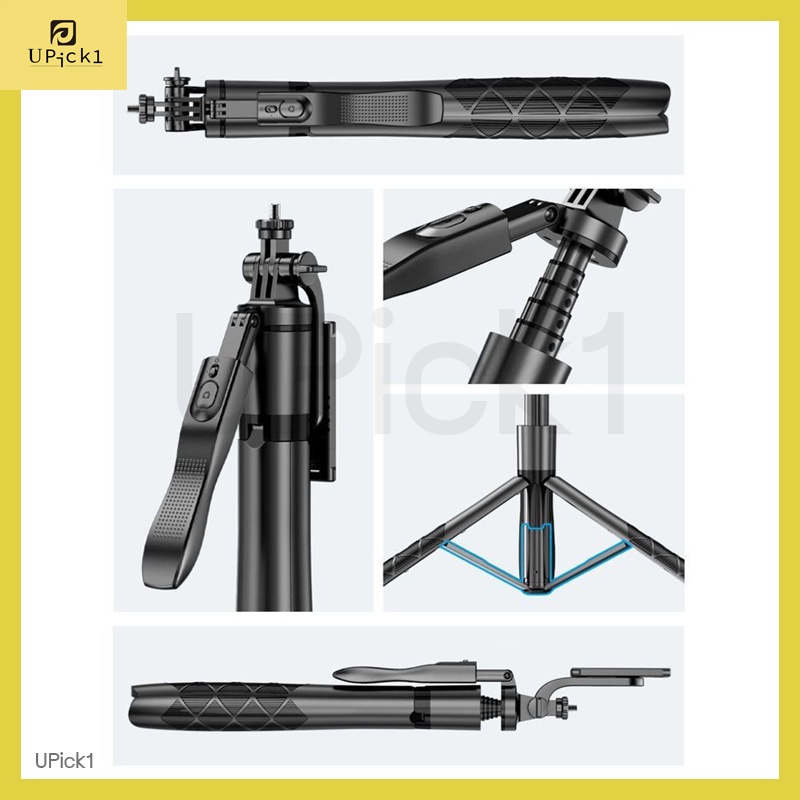 UPick1 ขาตั้งเซลฟี่ รุ่นL16 Selfie stick tripod stand พร้อมรีโมทบลูทูธ ...