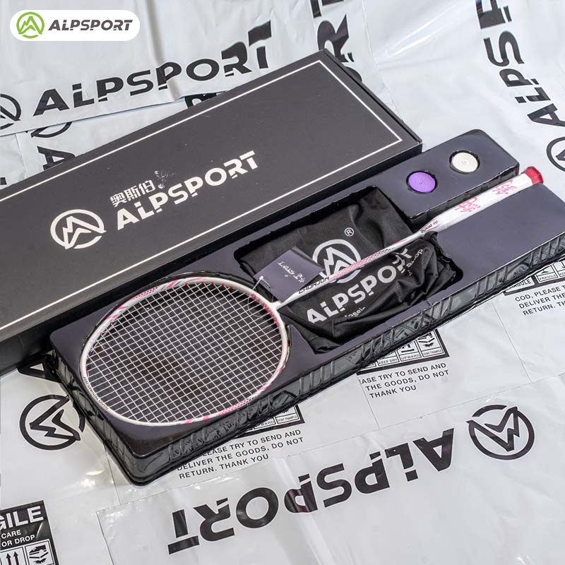 ALP DF 8U G6 Max 30Lbs Strung 100 Full Carbon Fiber Pink Badminton ...
