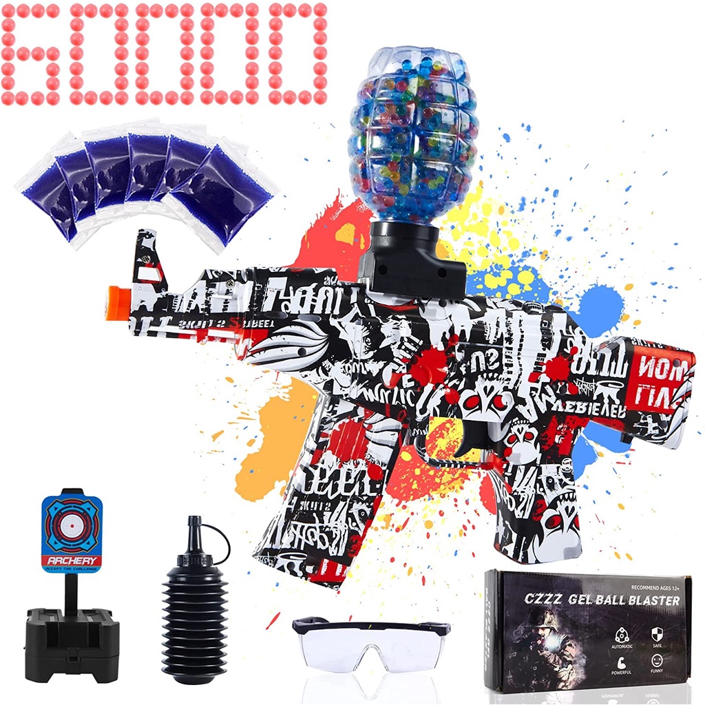Hot Gel Ball Blaster AK Splatter Ball Toy Electric Automatic Camouflage ...