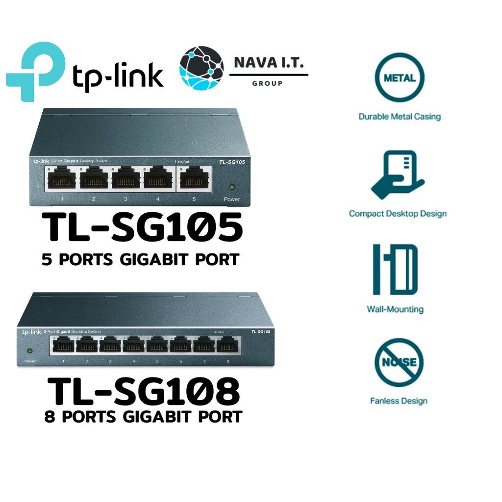 ⚡️กรุงเทพฯด่วน1ชั่วโมง⚡️ TP-LINK SWITCH HUB (สวิตซ์ฮับ)TL-SG105 5 PORTS ...