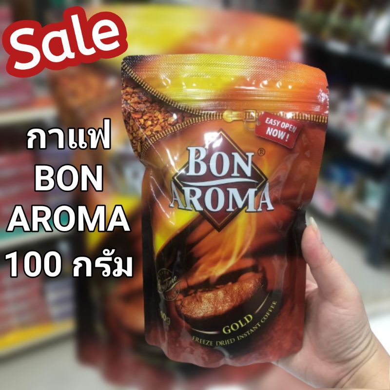 Bon Aroma Gold 100 g. กาแฟ บอน อโรม่า โกลด์ ขนาด 100 กรัม แบบถุง ...