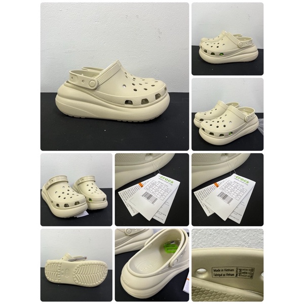 เปิดจองล่วงหน้า CROCS Classic Crush Clog Bone 207521-2Y2 - econ_shop ...
