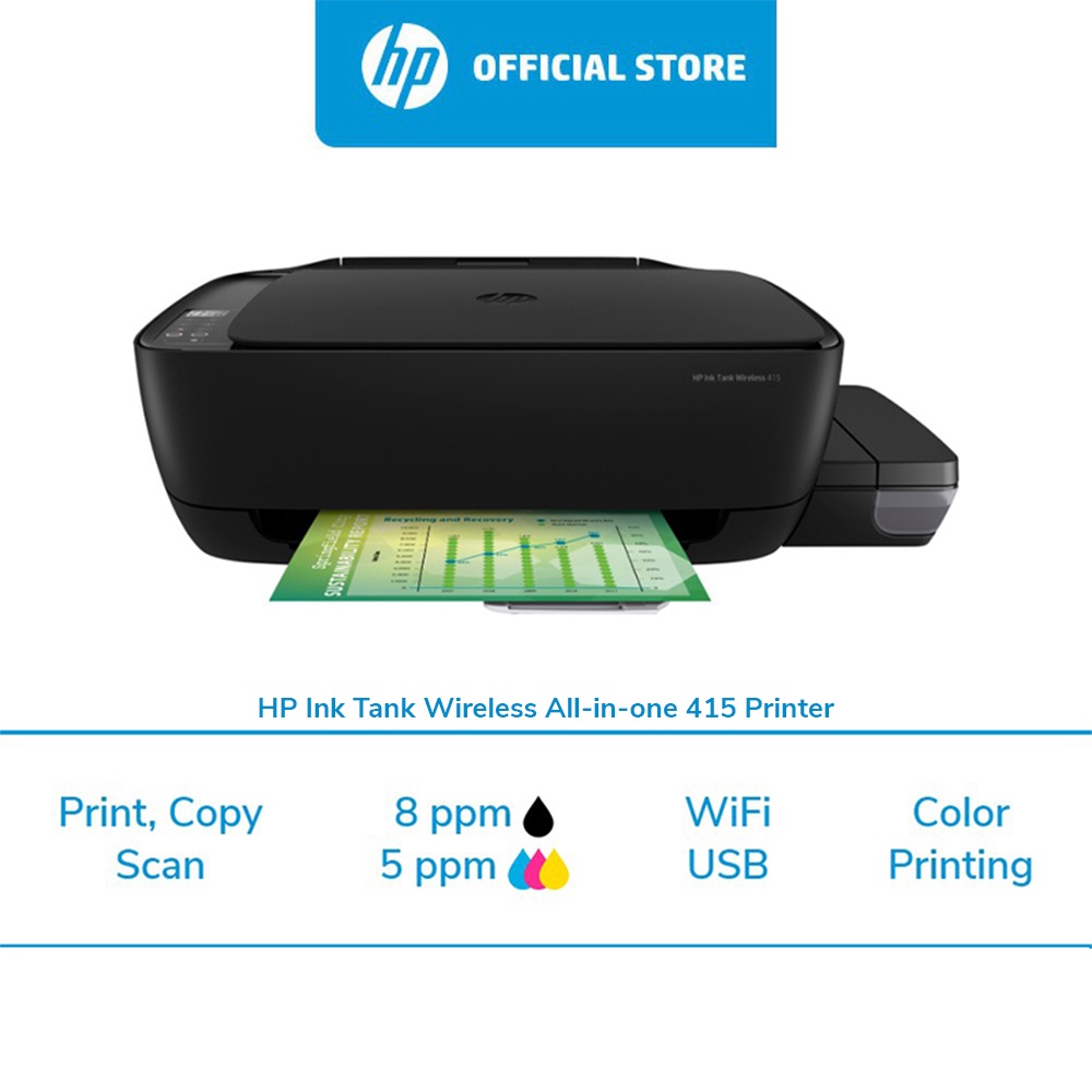 ผ่อน 0 HP Ink Tank Wireless All-in-one 415 Printer A4 Color Printer ...