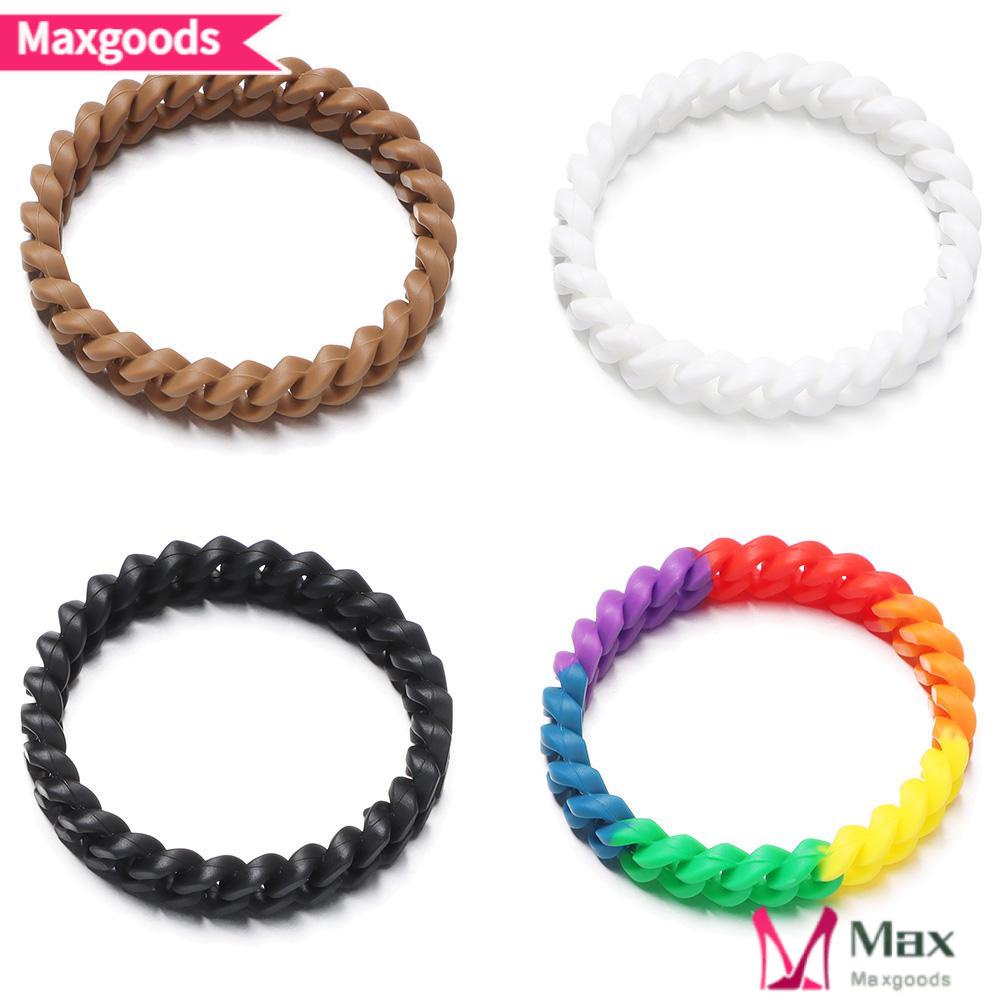 Maxg ซิลิโคน สร้อยข้อมือ ปาร์ตี้ เครื่องประดับ อุปกรณ์เสริม ซิลิกาเจล ...