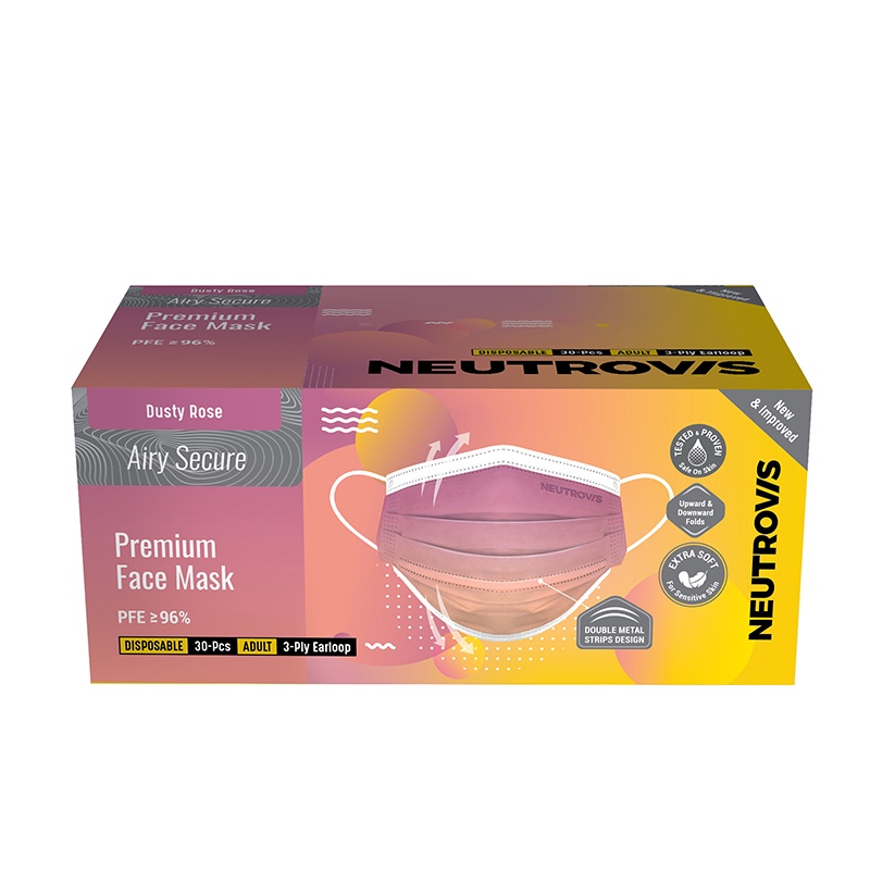 Neutrovis Premium 3-Ply Face Mask Airy Secure Series Set นิวโทรวิส หน้ากากพรีเมี่ยม 3 ชั้น รุ่น ...
