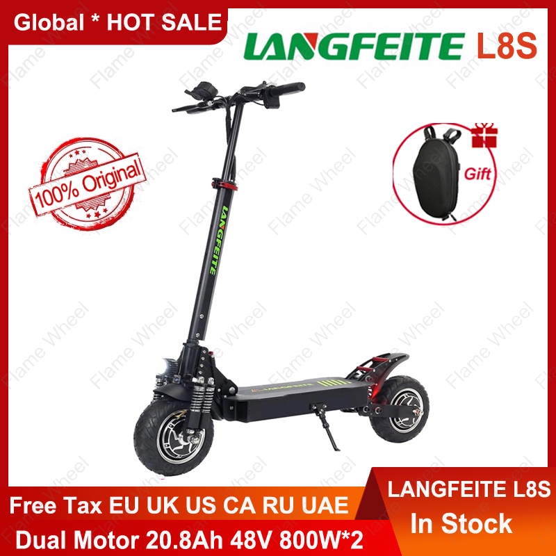 LANGFEITE L8S Dual Motor 20.8Ah 48V 800W*2 Folding Electric Scooter ...