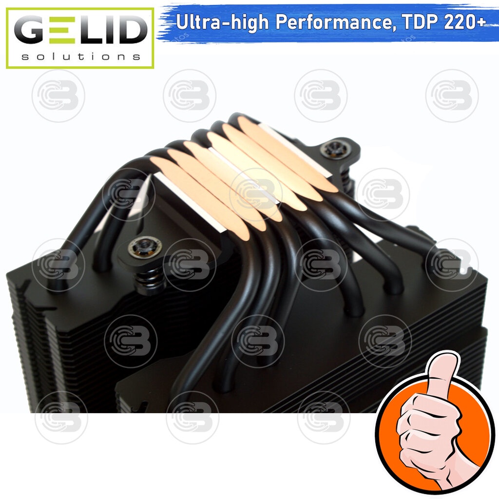 CoolBlasterThai Gelid GLACIER BLACK High Performance Twin-Tower ...