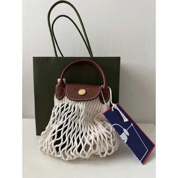 New Longchamp Le Pliage Filet XS-(beige) | Shopee Thailand