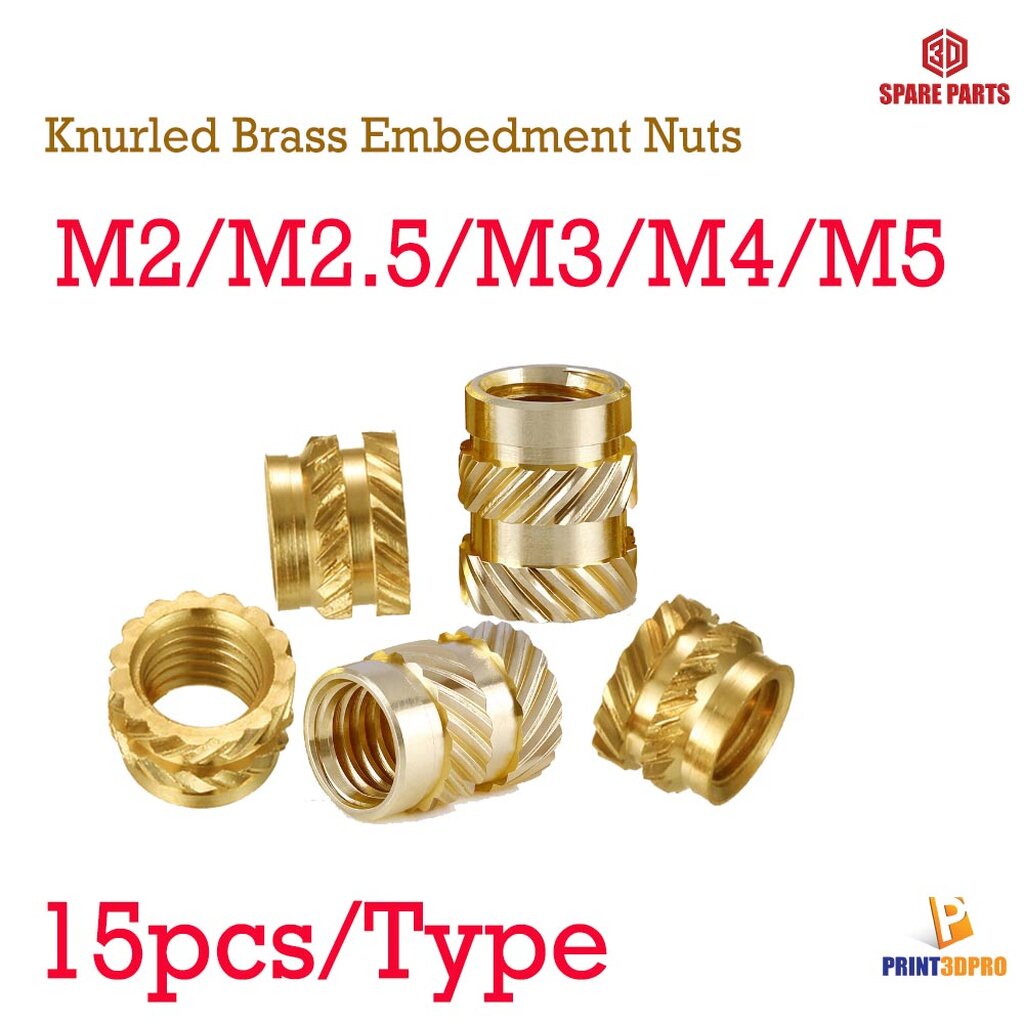 Screw nut M2 , M2.5 , M3 , M4 M5 Knurled brass embedment nuts insert ... Screw nut M2 , M2.5 , M3 , M4 M5 Knurled brass embedment nuts insert ...