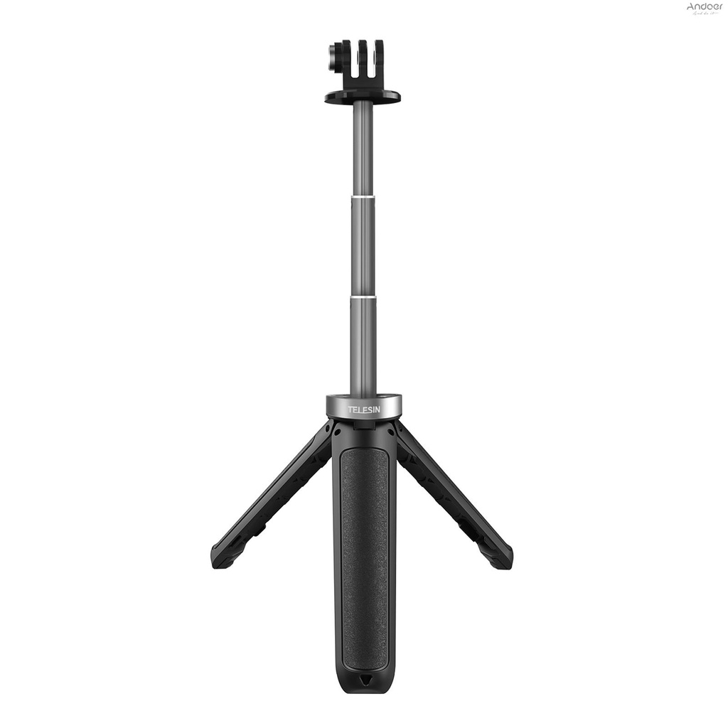 TELESIN GP-MNP-092-X Mini Action Camera Extendable Selfie Stick Tripod ...