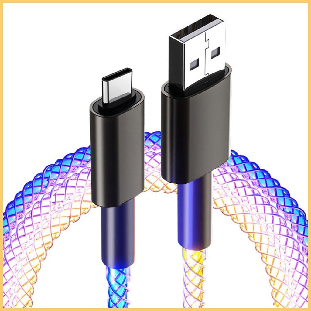 สายชาร์จ LED ไล่โทนสี ชาร์จเร็ว สายชาร์จโทรศัพท์ LED สายชาร์จอัจฉริยะ ...