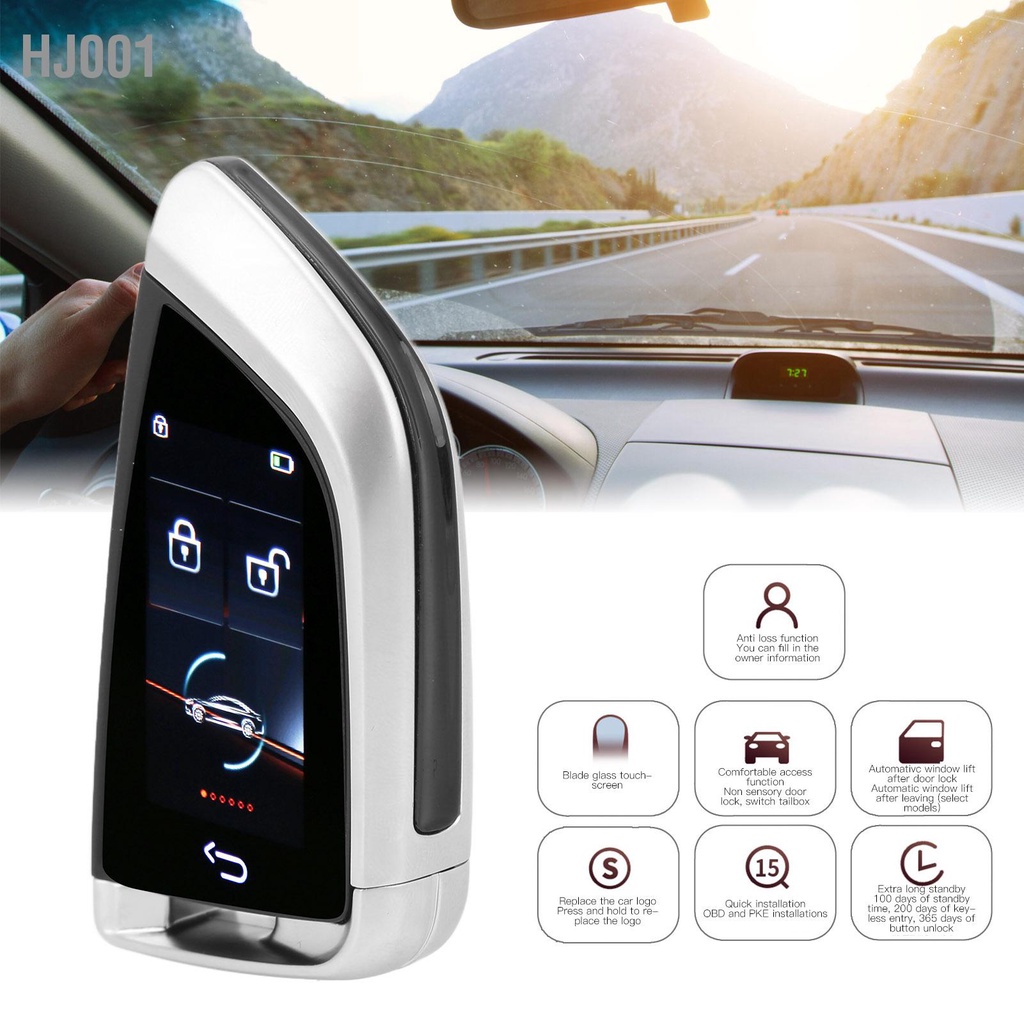 Smart Remote Car Key Lcd Screen Anti Lost Bluetooth 5 0 Keyless Entry