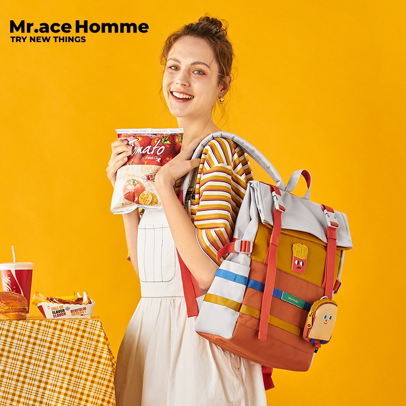 Mr. ace Homme Foodie Series Large Laptop Backpack กระเป๋าเป้สะพายหลัง ...