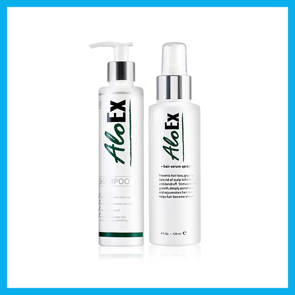 AloEx Hair Regrowth Set Shampoo 200ml Serum 120ml 2pcs - konvy_officialshop - ThaiPick