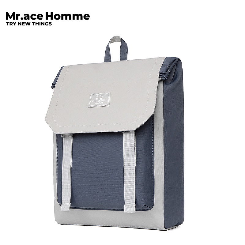 Mr. ace Homme Ash Backpack กระเป๋าเป้สะพายหลัง กระเป๋านักเรียน ขนาดใหญ่ ...