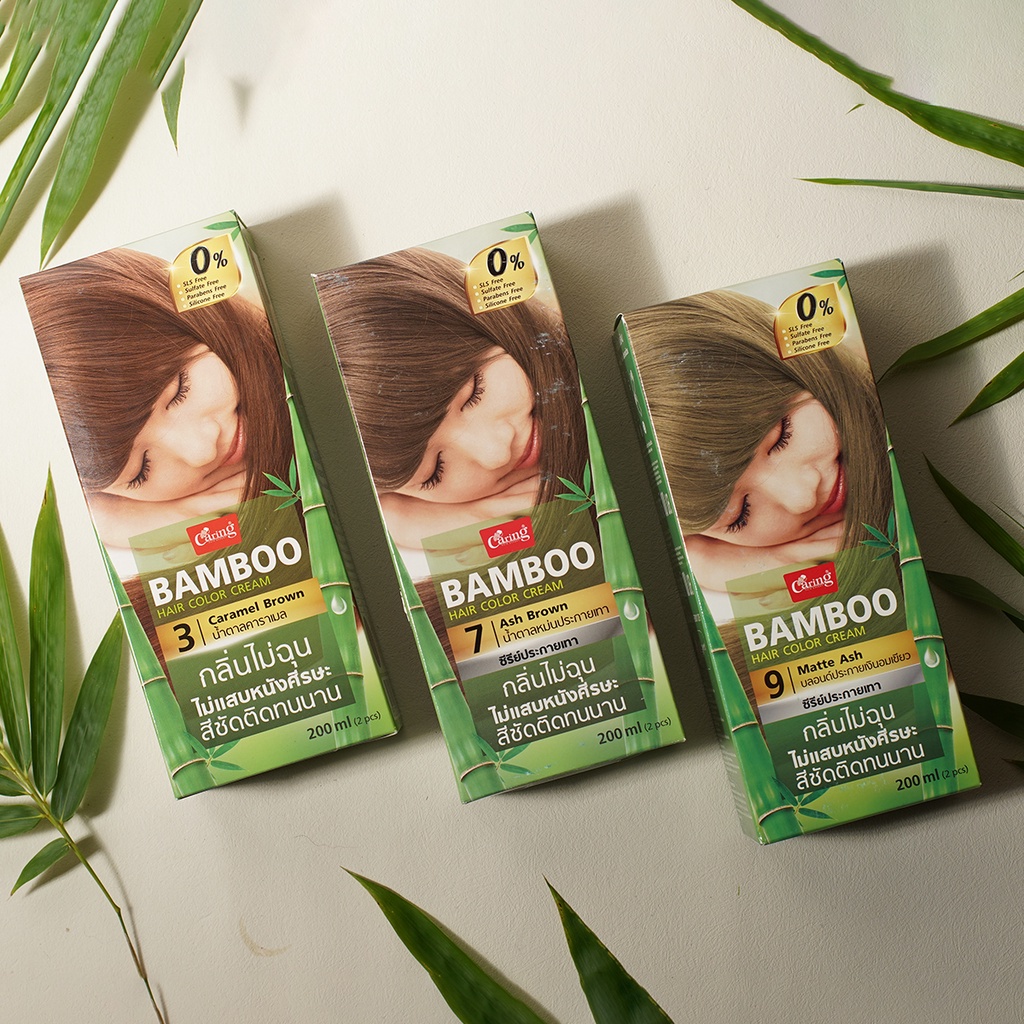 Caring Bamboo Hair Color Cream ครีมเปลี่ยนสีผมแคริ่งแบมบู - caring ...