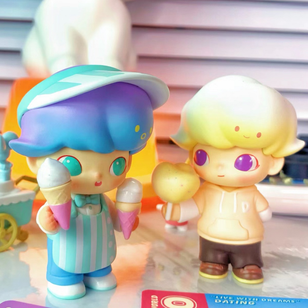 ของแท้POPMART Dimoo ชุดกล่องสุ่ม ตุ๊กตาฟิกเกอร์ POPMART DIMOO Dating ...