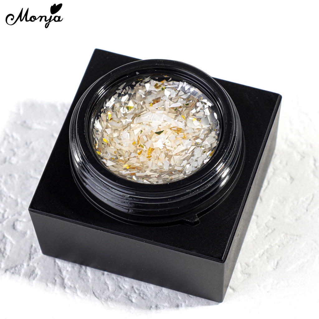 Monja 5ml Nail Art Stickers Irregular Sand Shell Slices Decorations for ...