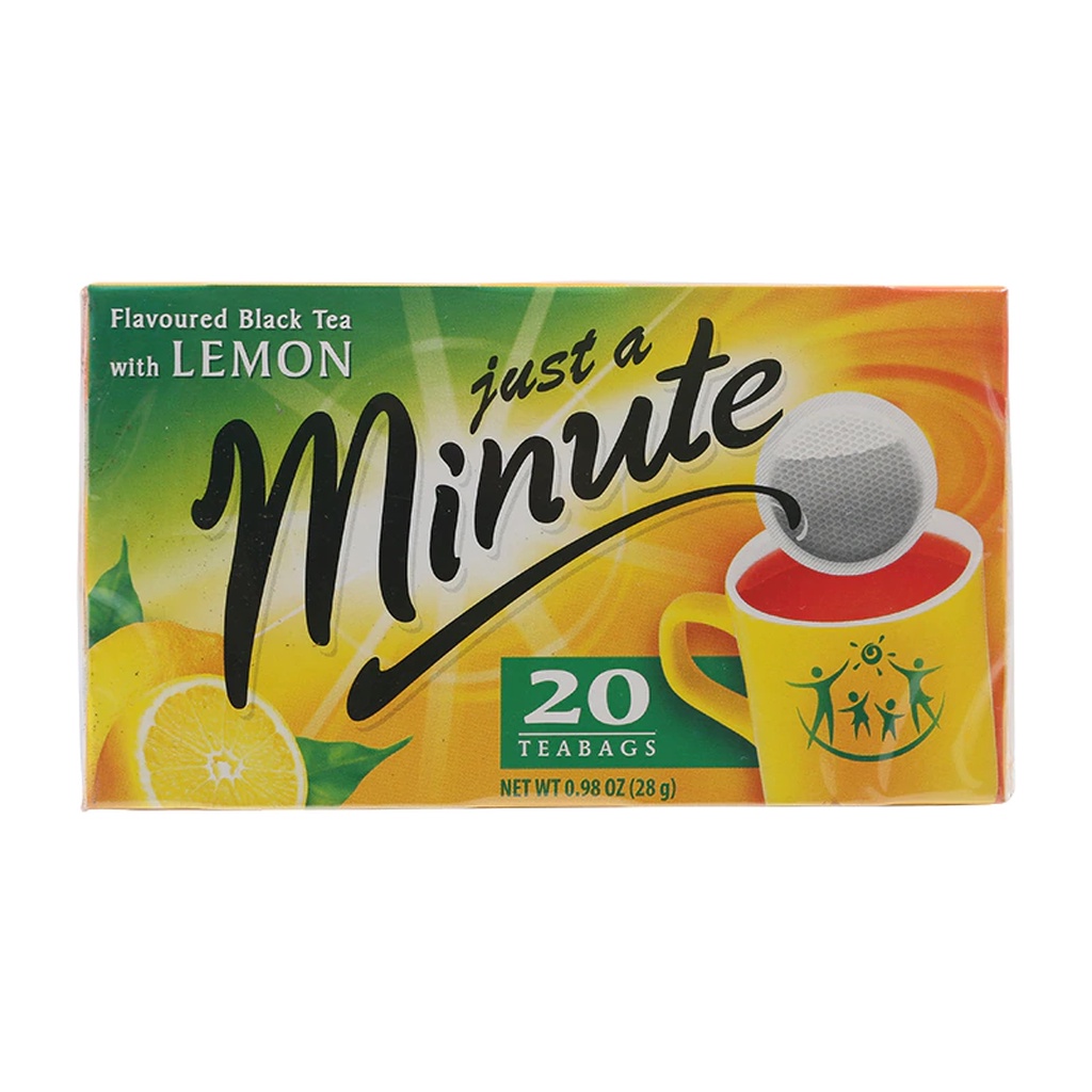 จัสอะมินิท แบล็คที เลมอน ชาดำปรุงสำเร็จกลิ่นเลมอนชนิดซอง 28 กรัม Just A ...