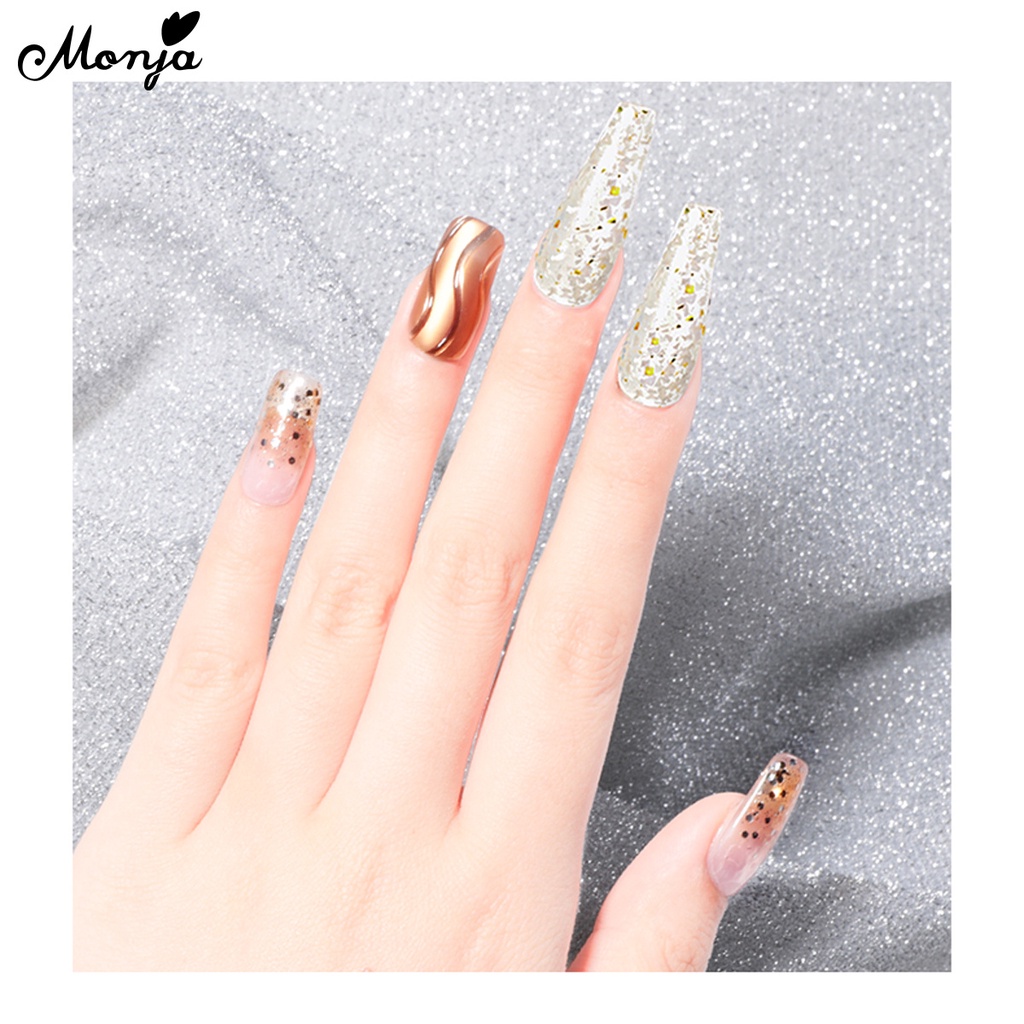 Monja 5ml Nail Art Stickers Irregular Sand Shell Slices Decorations for ...