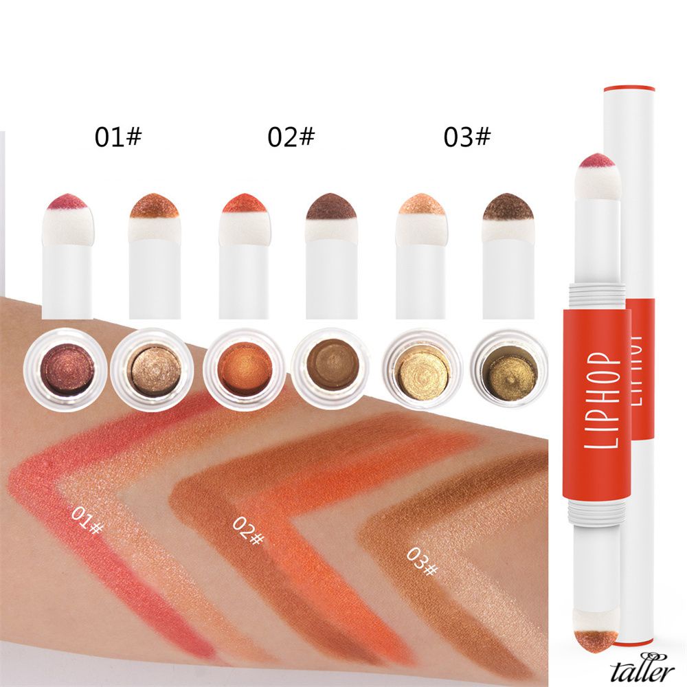 Ready Stcok Liphop Lip Knight ปากกาอายแชโดว์ไฮกลอสสองหัว Pearlescent ...
