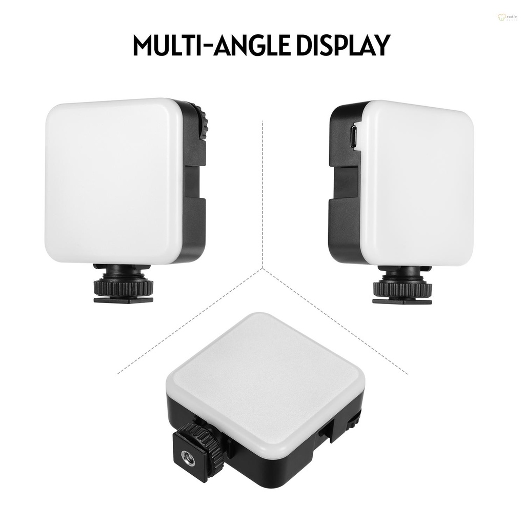 พร้อมส่ง Andoer KM-72A ไฟวิดีโอ LED RGB หรี่แสงได้ ขนาดเล็ก 6W แบตเตอรี่ในตัว 2000mAh พร้อมขา ...