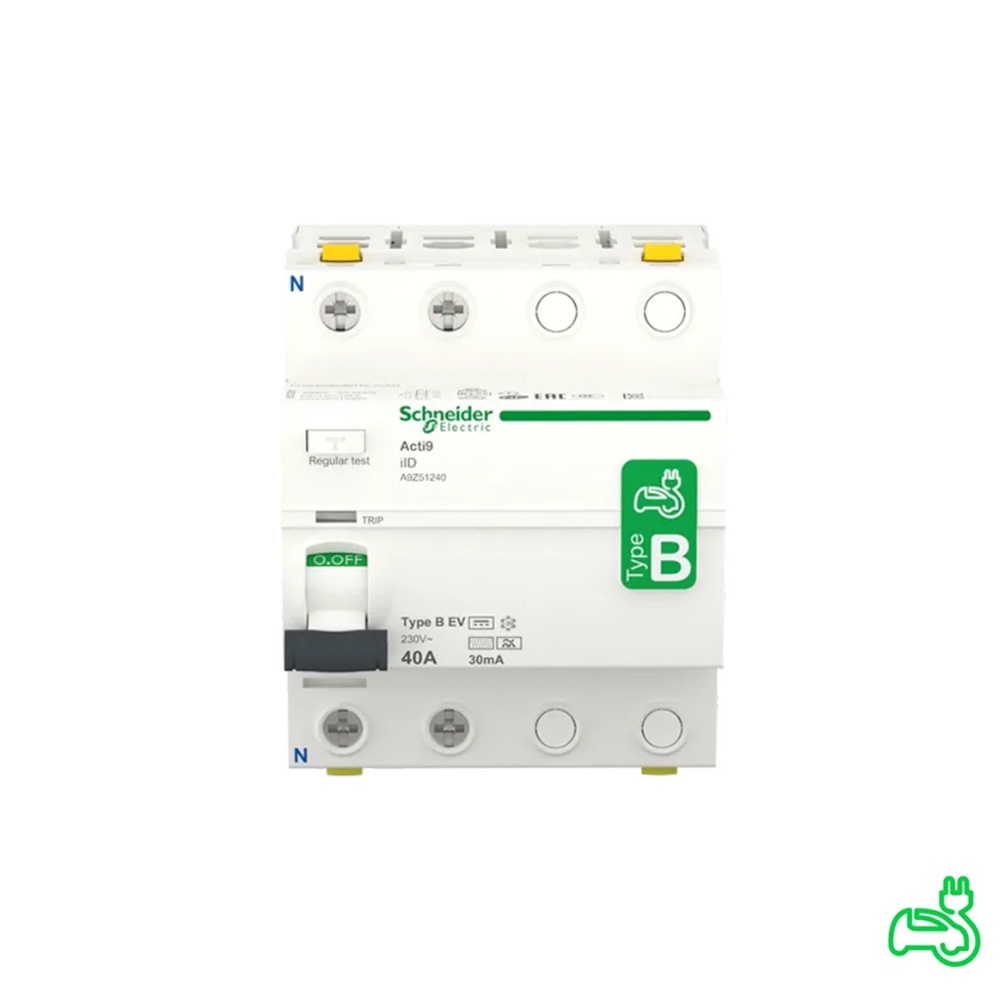 Schneider Electric A9Z51240 EV Charger 2โพล 40 แอมป์ Residual Current ...