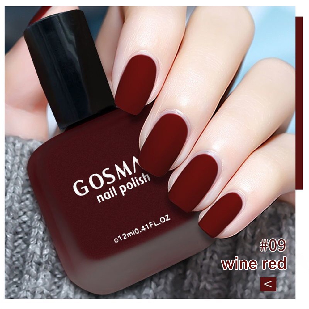COD Gosman Matte Nail Polish 12ml ยาทาเล็บเคลือบด้านฤดูร้อนไม่ลอกไม่ลอก ...