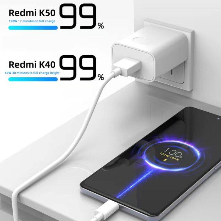Kinkong ชุดชาร์จเร็ว XIAOMI 120W (สายชาร์จหัวชาร์จ) USB type c 6A ...