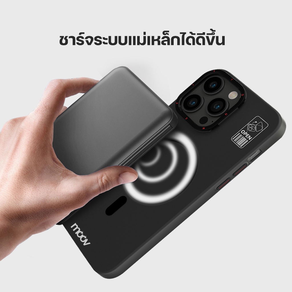 280บ. B74Q52VUTO Moov CS04 MagCharge Magnetic Case เคสแม่เหล็ก มีขาตั้ง สำหรับ Phone 13 14 Pro ...