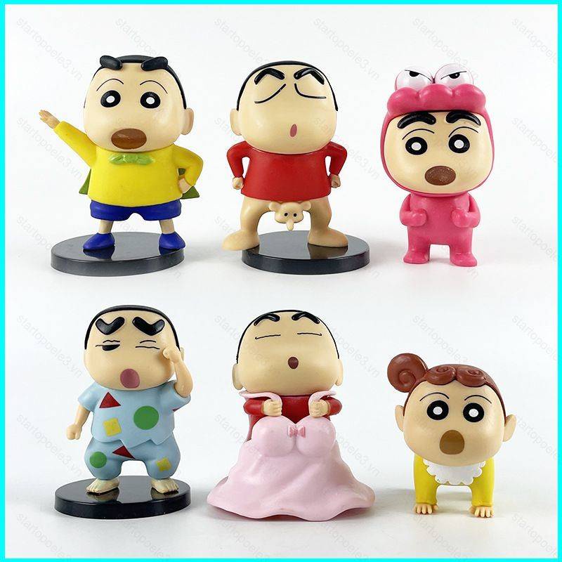 Star3 โมเดลฟิกเกอร์ชินจัง สีชมพู สําหรับเด็ก 6 ชิ้น - startopoele3.th ...
