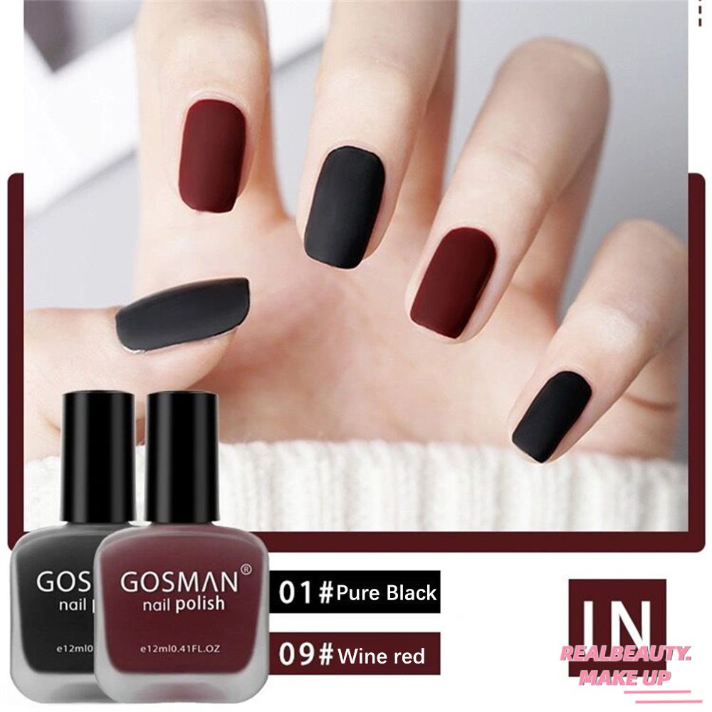 COD Gosman Matte Nail Polish 12ml ยาทาเล็บเคลือบด้านฤดูร้อนไม่ลอกไม่ลอก ...