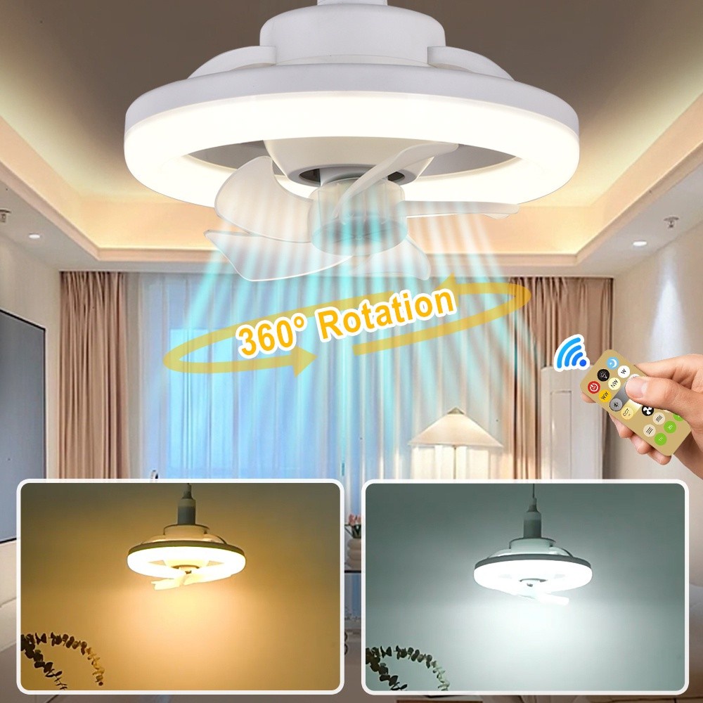 พร้อม 2 In 1 Led Mini Ceiling Fan With Smart Remote Control Ceiling Fan ...