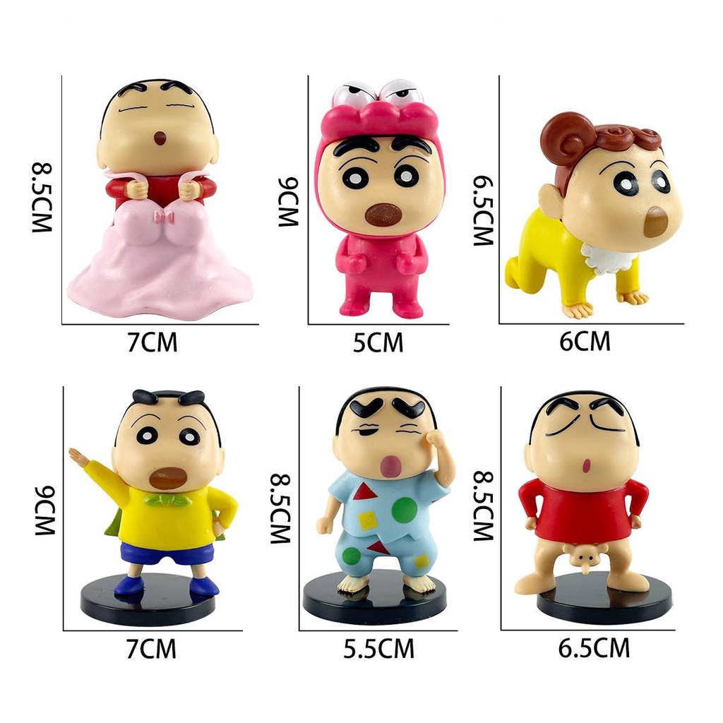 Star3 โมเดลฟิกเกอร์ชินจัง สีชมพู สําหรับเด็ก 6 ชิ้น - startopoele3.th ...