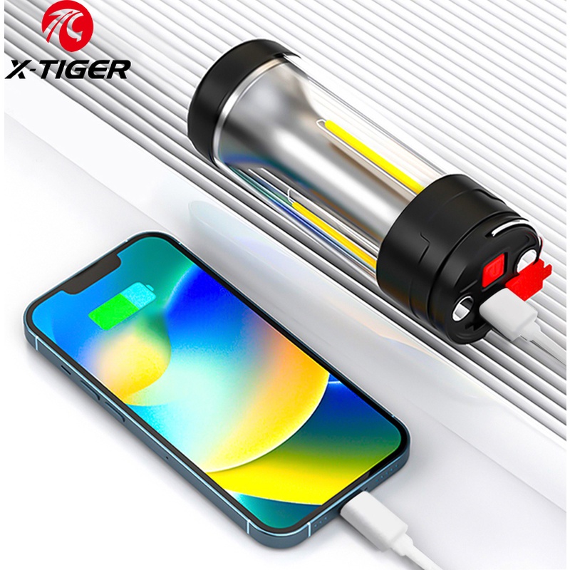 X-tiger ไฟ LED IP55 กันน้ํา ชาร์จแบตเตอรี่ ความจุขนาดใหญ่ แบบพกพา ...