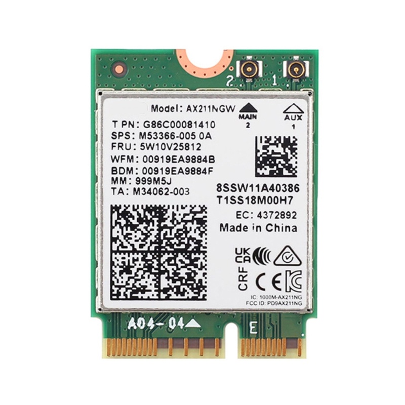 Iwo AX211NGW โมดูลไวไฟไร้สาย บลูทูธ 5374Mbps WIFI6E 2 4 5 6G Tri-Band ...