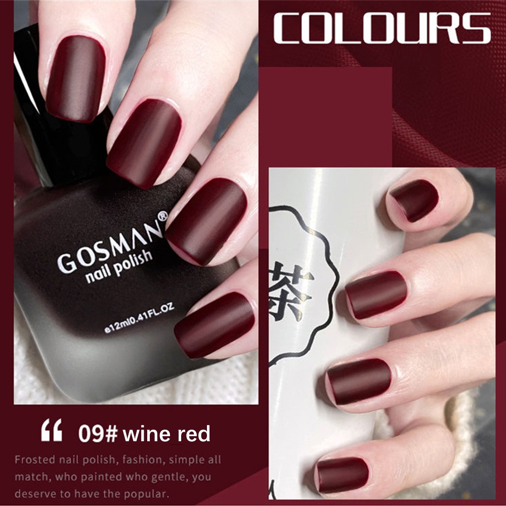 COD Gosman Matte Nail Polish 12ml ยาทาเล็บเคลือบด้านฤดูร้อนไม่ลอกไม่ลอก ...