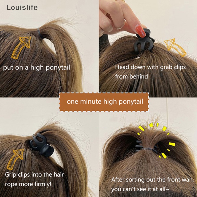 Llph แฟชั่นเกาหลี สีดํา หางม้า คงที่ เครื่องประดับผม กรงเล็บ สําหรับ ...