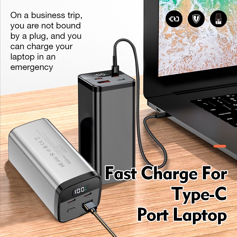 EYD 65W Power Bank 20000mAh Type C PD Fast Charging Powerbank แบบพกพา ...