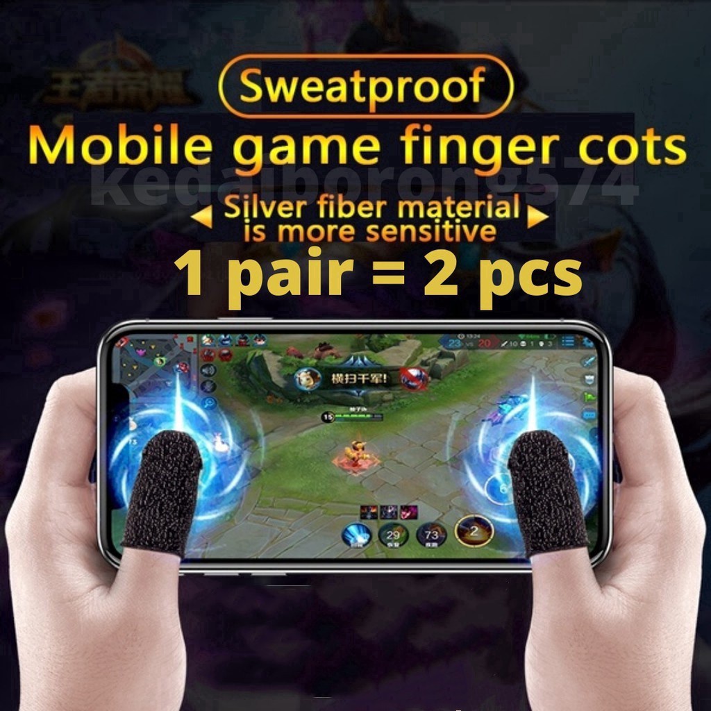 12 ชิ้น GAMING นิ้วมือ Breathable ปลายนิ้วสำหรับเกม Anti-เหงื่อหน้าจอ ...