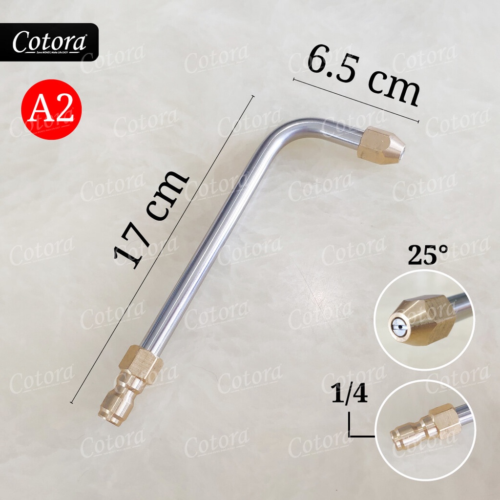 Cotora แปลงปืน หัวสวมเร็ว 1/4" ทองเหลือง ข้อต่อ ปืนฉีดน้ำแรงดันสูง ปลายปืน คอปเปอร์ ใช้ได้กับปืน ...
